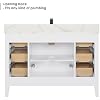 Altair Design Laurel 48" Wood Vanity in Weathered Fir Calacatta White ...