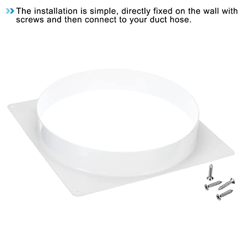 PATIKIL 12″ Duct Connector Flange, Dryer Vent Wall Plate Square to ...