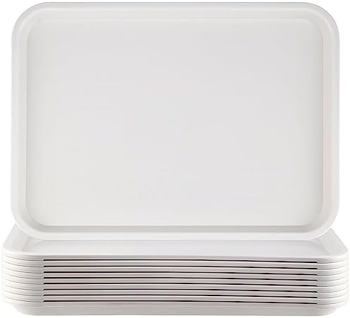 Amazon.com | HEIHAK Plastic Tray, 10 Pack Reusable 16 x 12 Inch ...