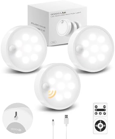 EverBrite 6 Pack Puck Lights with Remote, Wireless Closet and Under ...