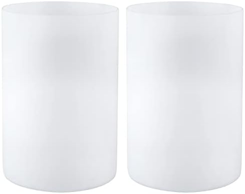 Skelang Lip-less Glass Lamp Shade, Cylindrical Light Cover with Fitter ...