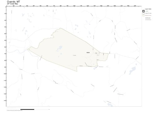 ZIP Code Wall Map of Ovando, MT ZIP Code Map Not Laminated: Amazon.com ...