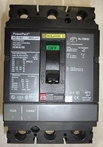 Square D Powerpact Type HD150 HDM36100 Circuit Breaker HDM36100RP ...