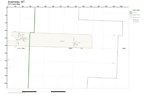 ZIP Code Wall Map of Inverness, MT ZIP Code Map Laminated: Amazon.com ...