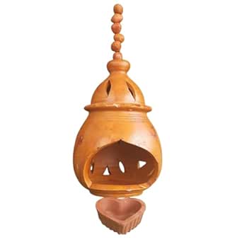 Buy AKS Village Works Terracotta Clay Hanging Oil Lamp, Traditional ...