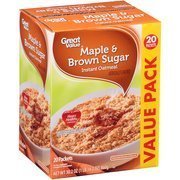 Amazon.com: Great Value Maple & Brown Sugar Instant Oatmeal, 20 Count ...