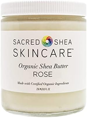 Amazon.com : Sacred Shea Skincare Organic Shea Rose Body Butter, Rose ...