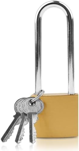 Padlocks with Keys, Long Padlock, Waterproof Heavy Duty Gate Padlock ...