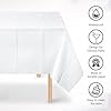 Amazon.com: 12 Pack White Paper Tablecloths for Rectangle Tables, 3 Ply ...