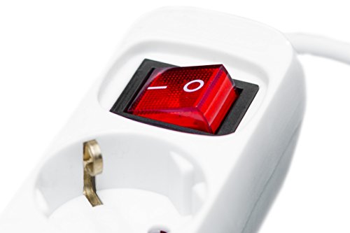 Meister Socket Strip 3-Way – Set of 3-1.4 m Cable – White – Plastic ...