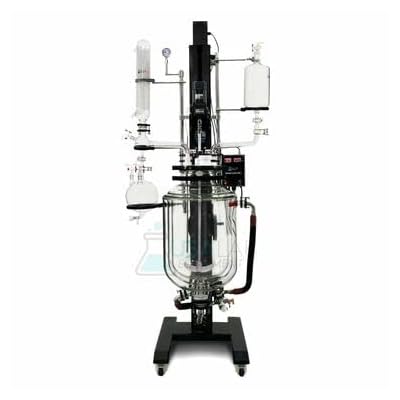 Buy USA Lab 50L Electric Lift Double Jacketed Glass Reactor Heated ...