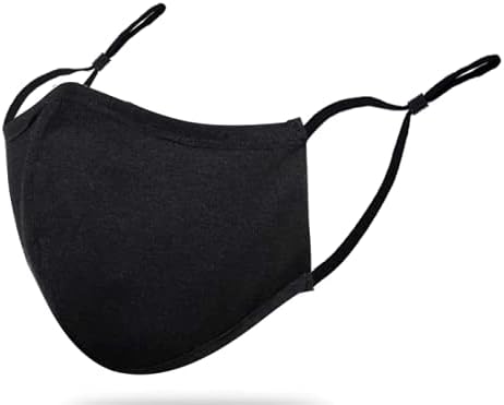 Amazon.com: 4 MASKS PER PACK Adult Cotton Black Face Masks - Premium ...
