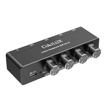 Cubilux 4 Way 3.5mm Headphone Splitter with Independent Volume Control ...