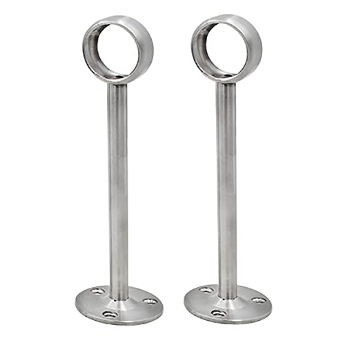 Stainless Steel Closet Pole Sockets, Inner Dia. 25mm Height 150mm Open ...