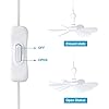 Amazon.com: Xindejia USB Powered Small Ceiling Fan 6 Blades Quiet DC 5V ...