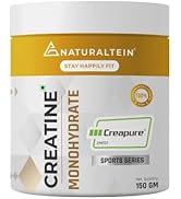 NATURALTEIN Creatine Monohydrate Unflavoured (250 Grams, 83 Servings ...