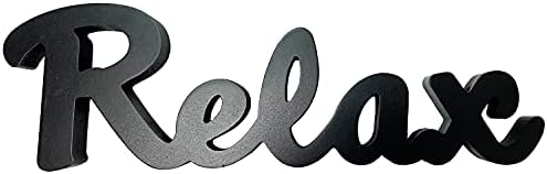 Amazon.com: MyGift Rustic Wood Mantle Cutout Relax Letter Sign Living ...