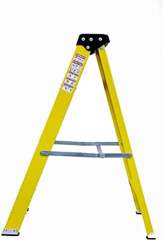 YOUNGMAN Heavy Duty Aluminum Multipurpose Foldable Step Ladder-Yellow ...