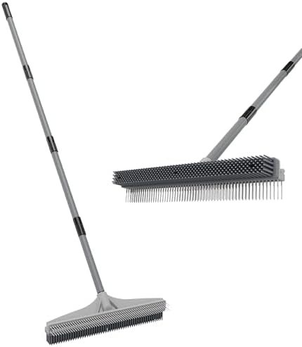 Amazon.com: Walensee Carpet Rake for Pet Hair Removal, 61" Carpet Hair ...