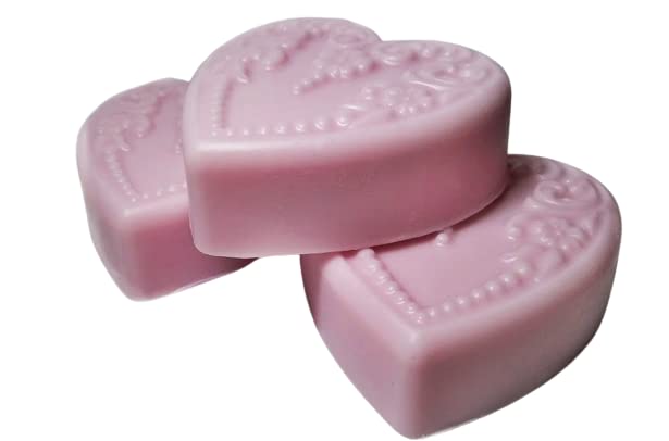 Amazon.com: 3 Carnation Heart Shaped Medium Soap Set - Shea Butter Goat ...