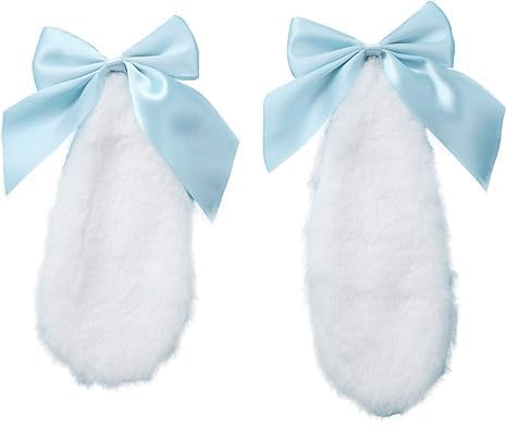 Amazon.com : 1 Pair Blue Girls Bunny Plush Lop Ears Hair Clip Rabbit ...