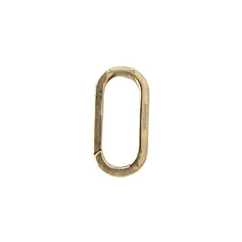 Amazon.com: 17 MM Oval Lock In Solid Gold 9k,14k & 18k| Plain Enhancer ...