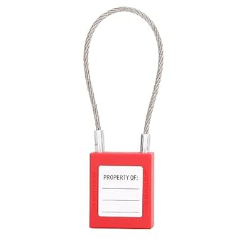 Red Lockout Tagout Lock Stainless Steel Cable Lock Safety Lockout ...