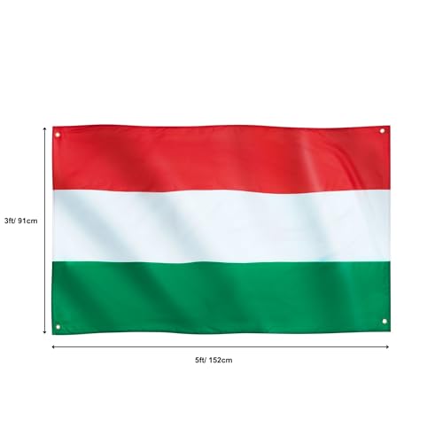 Runesol Hungary Flag, 91x152cm, 3ft x 5ft, 4 Grommets, Eyelet In Every ...
