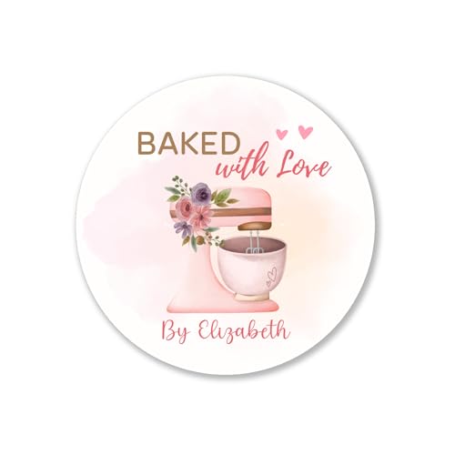Amazon.com: Emma Pink Studio Baked with Love Stickers, Personalized ...