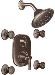 Moen 203ORB/3330 Rothbury Two Wall Power Custom Shower System - Oil ...