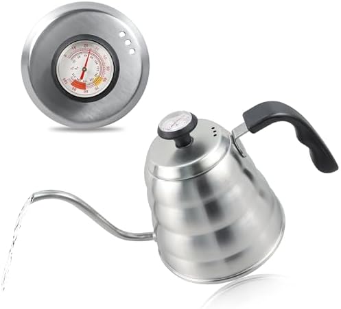 Stainless Steel Tea Coffee Kettle, with Thermometer for Exact ...