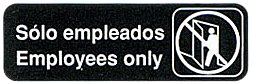 Tablecraft (394586) "Solo empleados/Employees Only" Sign : Amazon.in ...