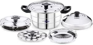 Amazon.com: Idly Cooker Stainless Steel Idly Pot with Steamer and Mini ...