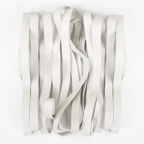 20 Pcs Heavy Duty Rubber Bands 20x1CM White Large Thick Elastic Rubber ...