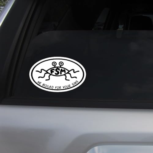 Amazon.com: FSM, Flying Spaghetti Monster Soup Can Sticker Vinyl Bumper ...