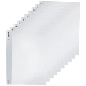 Amazon Brand - Solimo A4 Report File Cover, Pack of 10, Transparent ...