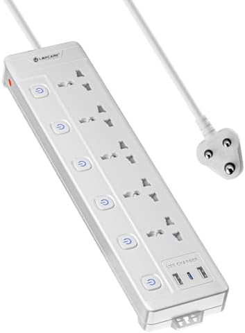 Belkin 6-Socket Surge Protector Universal Socket with 6.5Ft (2-Meter ...