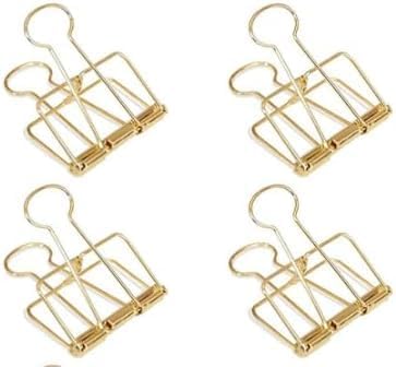 4Pcs Golden Hollow Out Long Tail Wire Binder Clips Paper Binder Clip ...