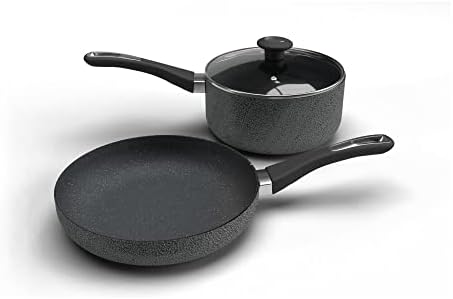 Buy Impex 3 Pcs Nonstick Granite Cookware Set Royal | 10 Times Tougher than Standard Non stick ...