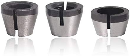 Mesee 3 Pieces Router Collet Chuck, 6mm 6.35mm 8mm Router Bit Collet ...