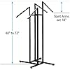 Amazon.com: SSWBasics Black 4 Way Adjustable Clothing Rack with Slanted ...