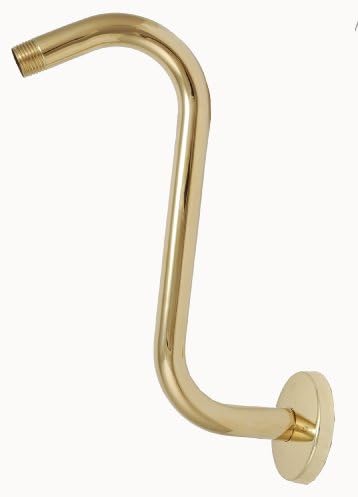 S-style Shower Arms High Rise Shower Arm, Brass Construction, Oil ...