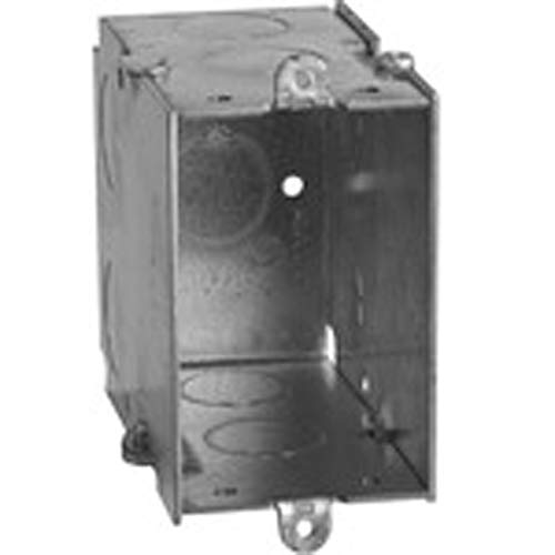 Hubbell 592 Switch Box 3"X2", 3-1/2" Deep, Gangable, 1/2" End Knockouts ...