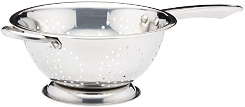KitchenCraft Footed Stainless Steel Long-Handle Colander, 24 cm (9.5 ...