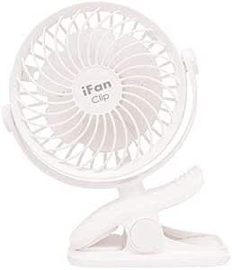 Amazon | エレス iFan Clip2 アイファンクリップ2 充電式クリップファン (ホワイト) | iFan | 卓上扇風機 通販