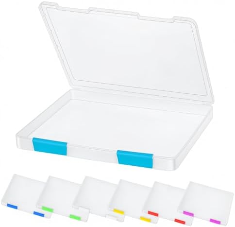 Amazon.com: Portable A4 File Box Transparent Plastic Box Document Paper ...