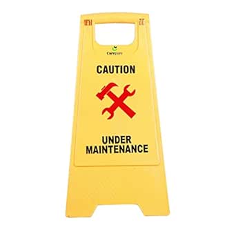 Carepure Under Maintenance Caution Sign Board | ABS-Plastic | Standing ...