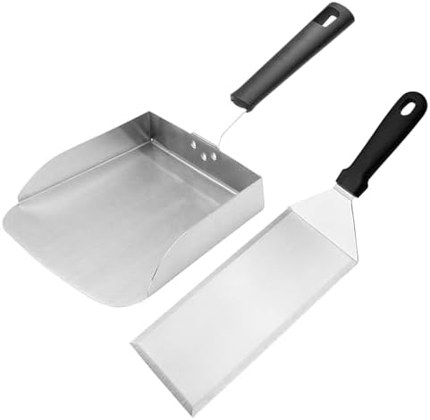Amazon.com: Yarlung 2 Pack Large Griddle Scoop, Stainless Steel Smash ...