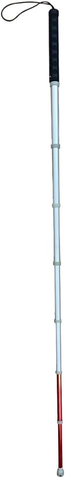 Bastón blanco de pie portátil de aluminio ligero telescópico ciego ...