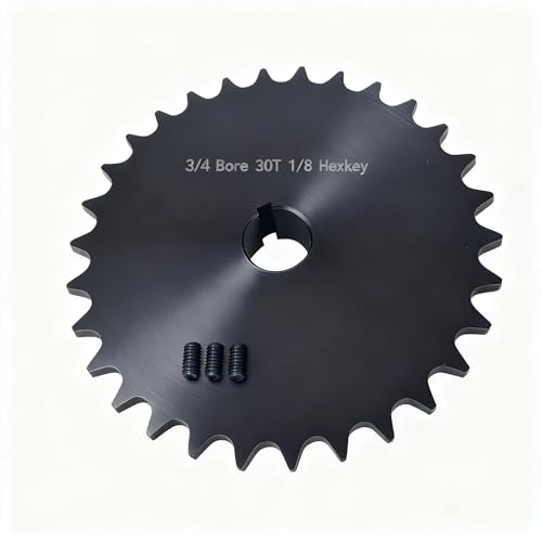 #40 Roller Chain Sprocket 30 Tooth 3 /4 inch Bore (3 /16 inch Keyway ...